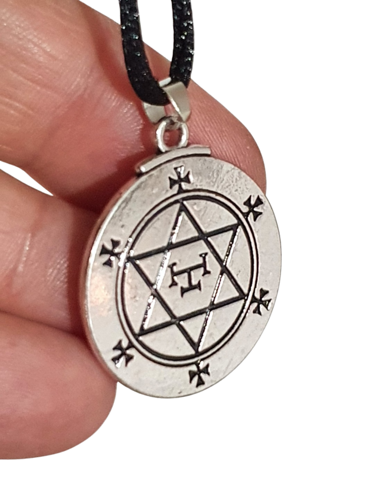 Hexagram Key of Solomon Powerful Hex Witch Pendant Powerful Cord ...