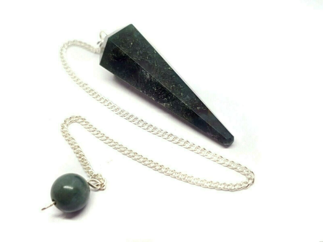 Bloodstone Pendulum Reiki Crystal Charged Dowsing Divination Gemstone ...