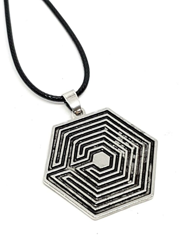 Labyrinth Maze Pendant Necklace 18" Cord with Extender Chain. - The ...