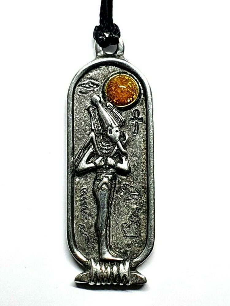 Osiris Lord of Underworld Pendant Zodiac March April Cartouche Cord ...