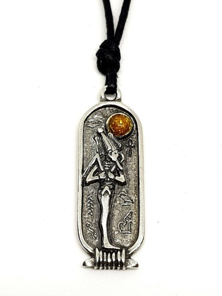 Osiris Lord of Underworld Pendant Zodiac March April Cartouche Cord ...