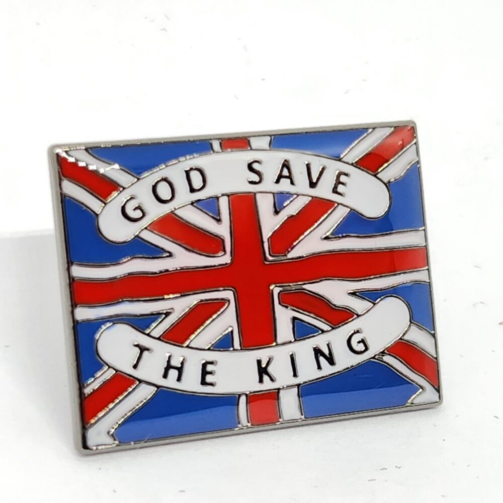 Coronation Union Jack - God Save The King- Pin Badge Charles III ...