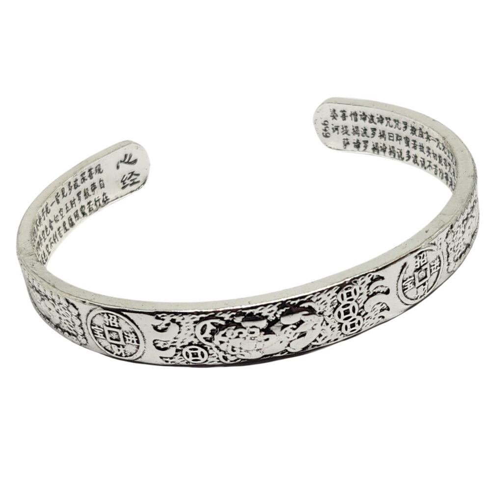 Metal Pixiu Bracelet Torque Lucky Dragon 925 Silver Tone Health Wealth ...