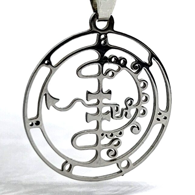 Asmodeus Necklace 18" Chain Pendant Steel Sigil of Goetia Demon Lust ...